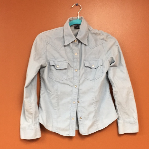 Blue Asphalt | Tops | Powder Blue Corduroy Button Down Shirtsmall ...